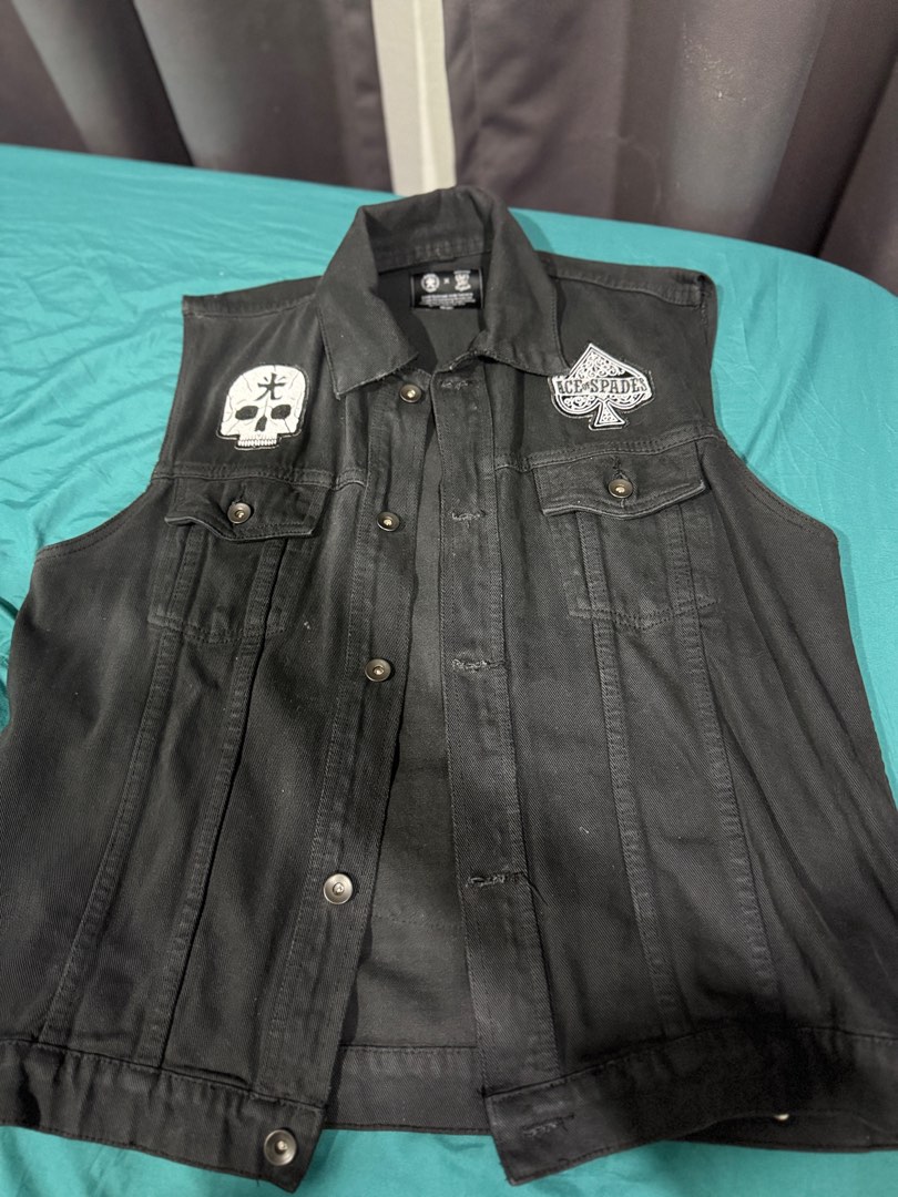 hikari riders x motorhead ace spades denim vest, Men's Fashion, Coats, Jackets and Outerwear on ...