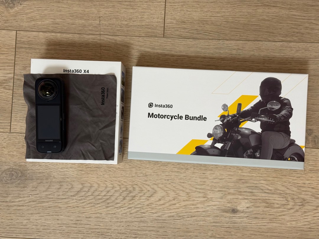 Insta360 X4 motorcycle bundle, Photography, Video Cameras on Carousell