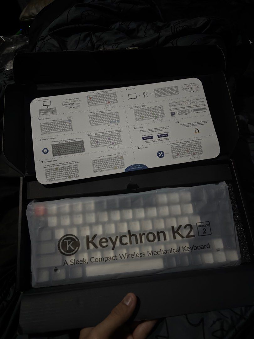 Keychron K2 v2 Hot-Swappable Brown Switch RGB Backlight PLASTIC Frame ...
