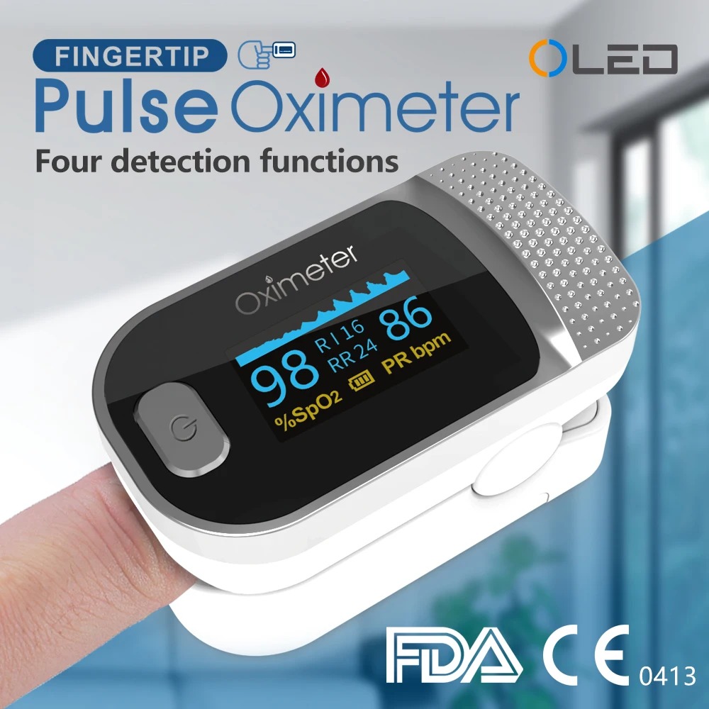 KIUZOU Finger Pulse Oximeter SPO2 PR PI RR Blood Oxygen Saturation ...