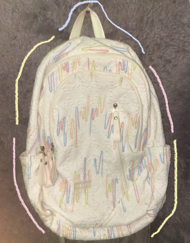 korean backpack dengan corak pastel, Fesyen Wanita, Tas & Dompet di ...