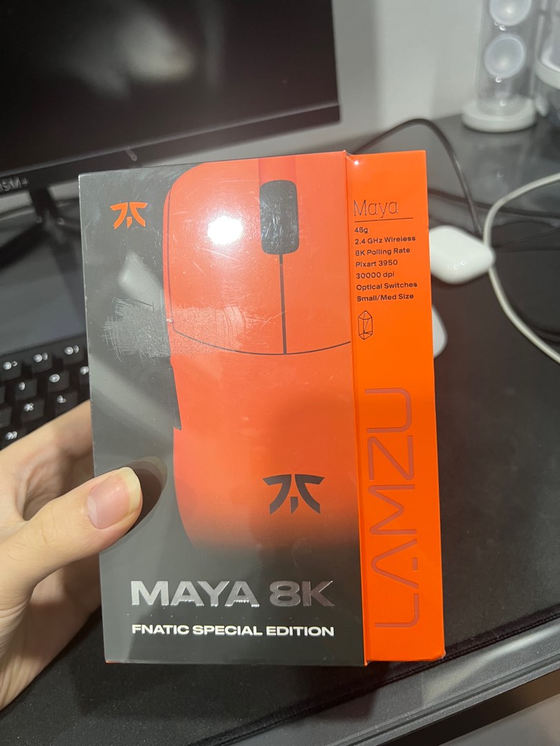 Lamzu Maya 8K Fnatic Edition, Computers & Tech, Parts & Accessories, Mouse & Mousepads on Carousell