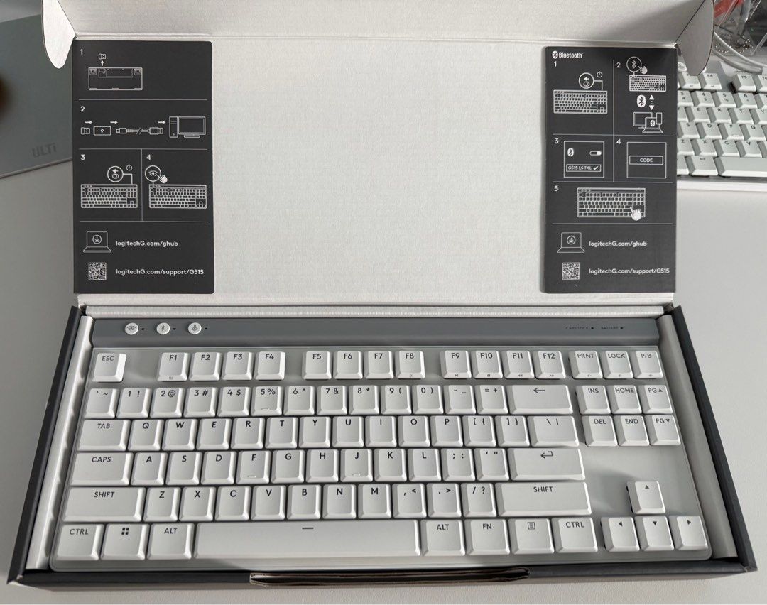 Logitech G515 LIGHTSPEED TKL Tactile Wireless Gaming Keyboard - White ...