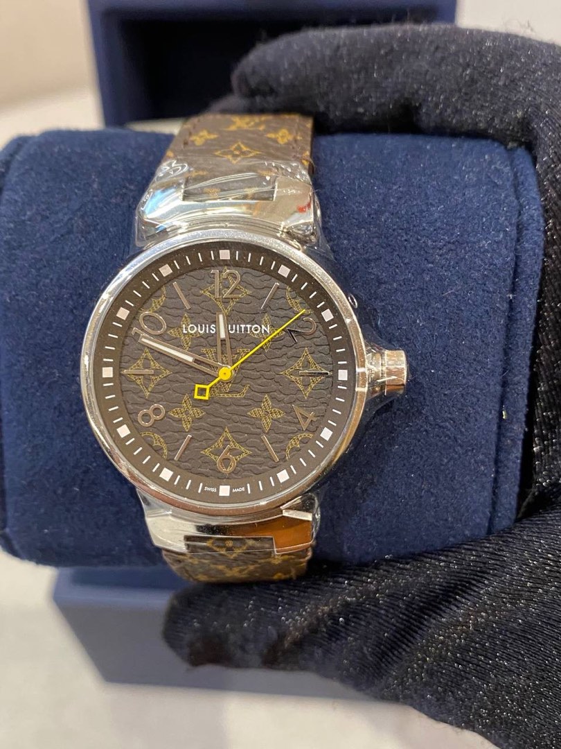 LOUIS VUITTON LADY TAMBOUR MONOGRAM 34MM QUARTZ WATCH, Luxury, Watches ...