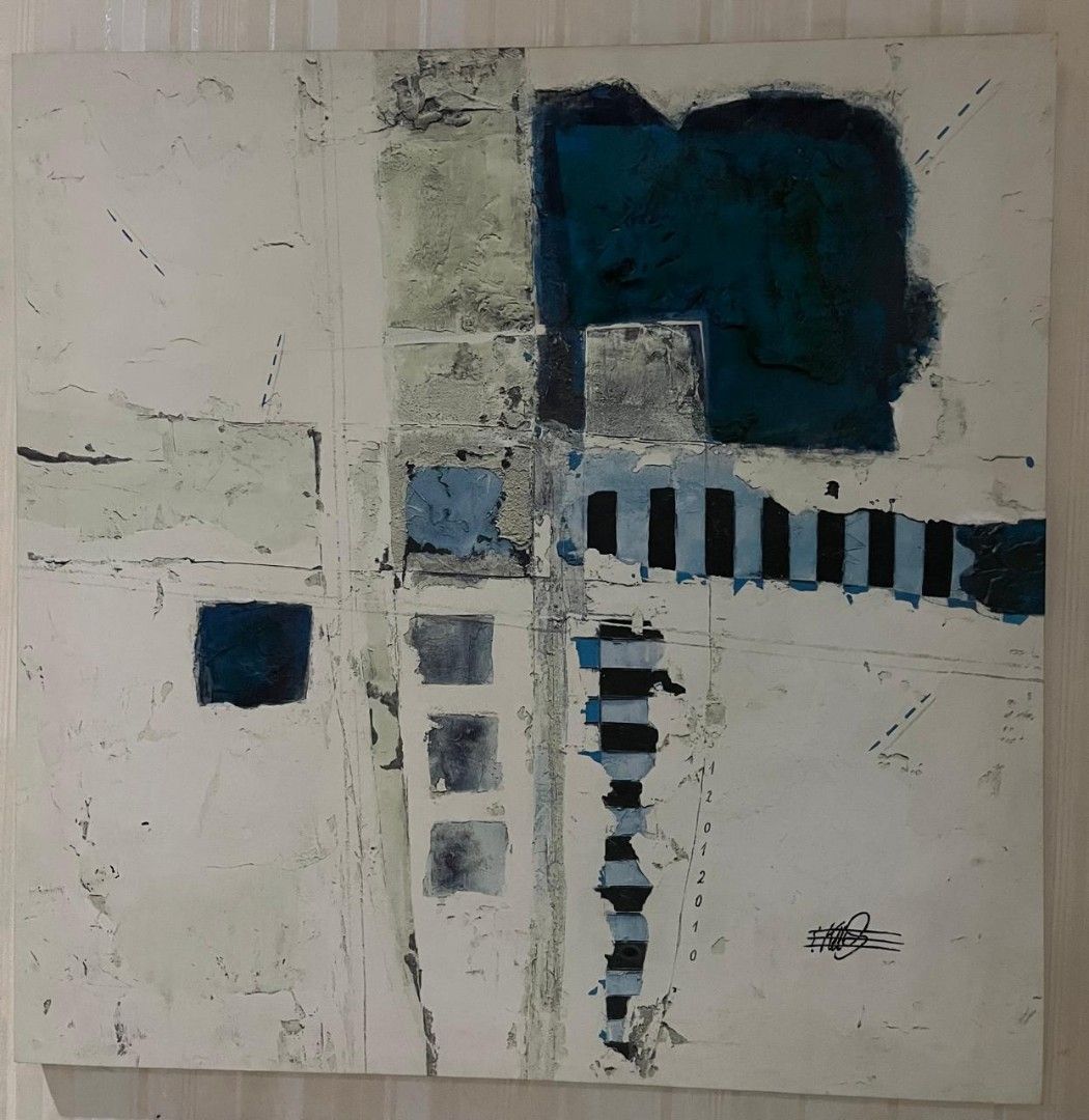 2 Lukisan Abstrak Hiasan Dinding Dekorasi tembok karya seni art ...