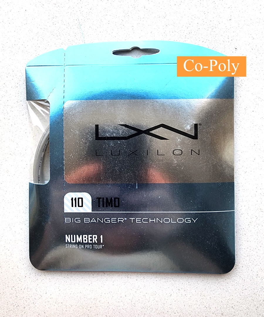 Luxilon Big Banger TiMo 18g Tennis String 網球線 in silver. 18 gauge or 1 ...