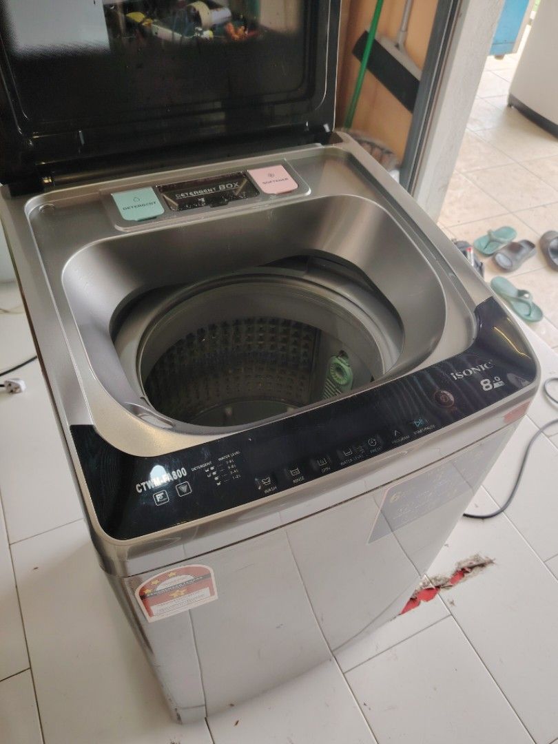 Mesin basuh isonic 8kg, TV & Home Appliances, Washing Machines and ...
