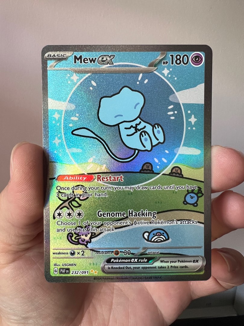Mew EX 232/091 SIR - Bubble Mew - Paldean Fates PAF Pokemon TCG Cards ...