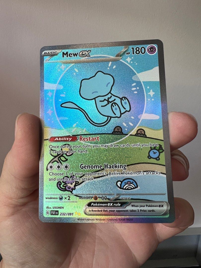 Mew EX 232/091 SIR - Bubble Mew - Paldean Fates PAF Pokemon TCG Cards ...