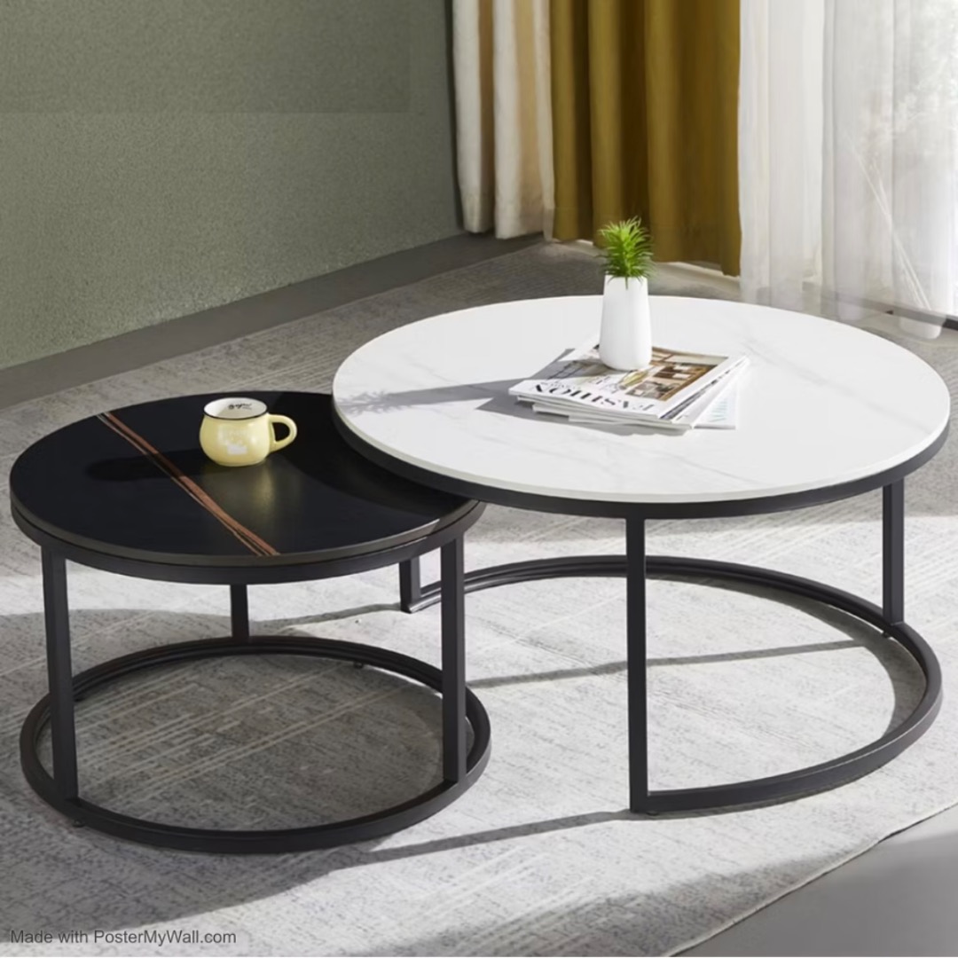 Nesting Coffee Table Set | Round Tea Table Combo | Center Table for ...