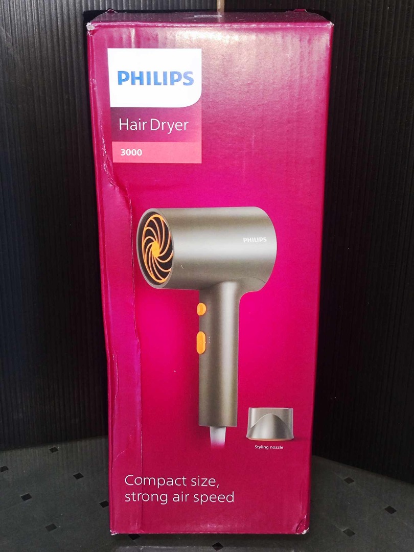 [NEW] Philips 3000 Series Hair Dryer, 1600W Fast Drying BHD321/00, TV & Home Appliances, Washing ...