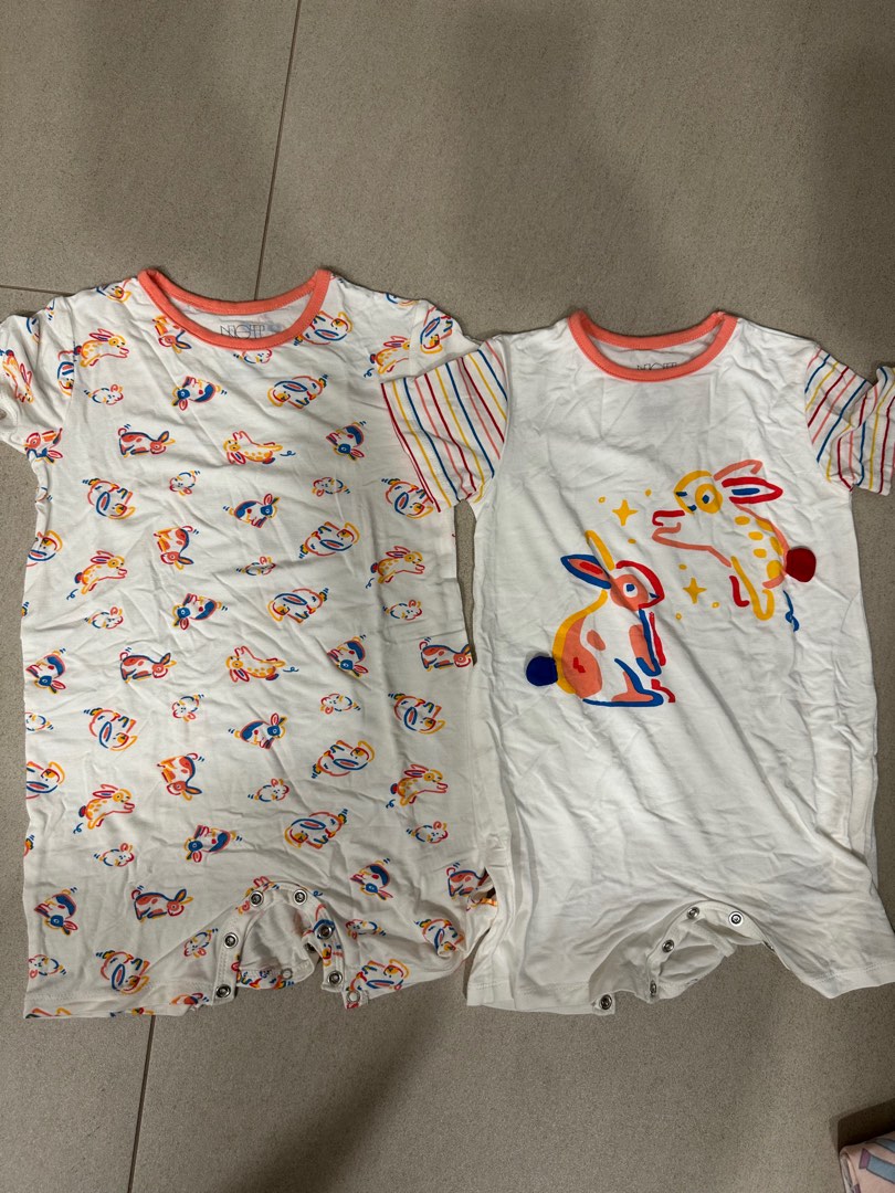 Not too big rabbit rompers, Babies & Kids, Babies & Kids Fashion on Carousell