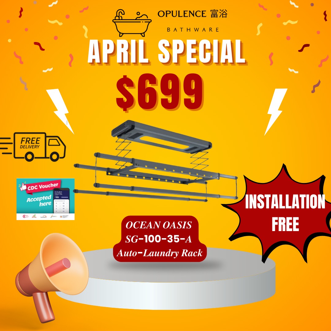 Ocean Oasis Sg-100-35-A Laundry System/Automatic Laundry Rack, Furniture & Home Living, Home ...