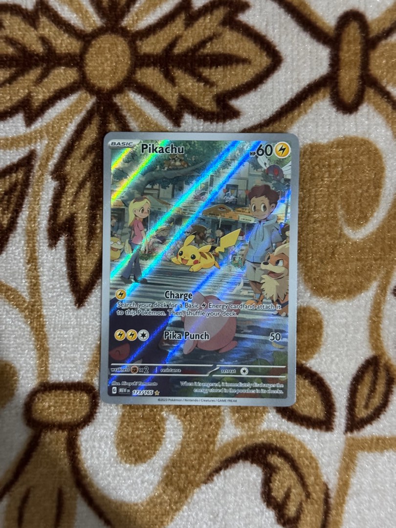 Pikachu IR - Pokemon 151 English Illustration Rare, Hobbies & Toys ...