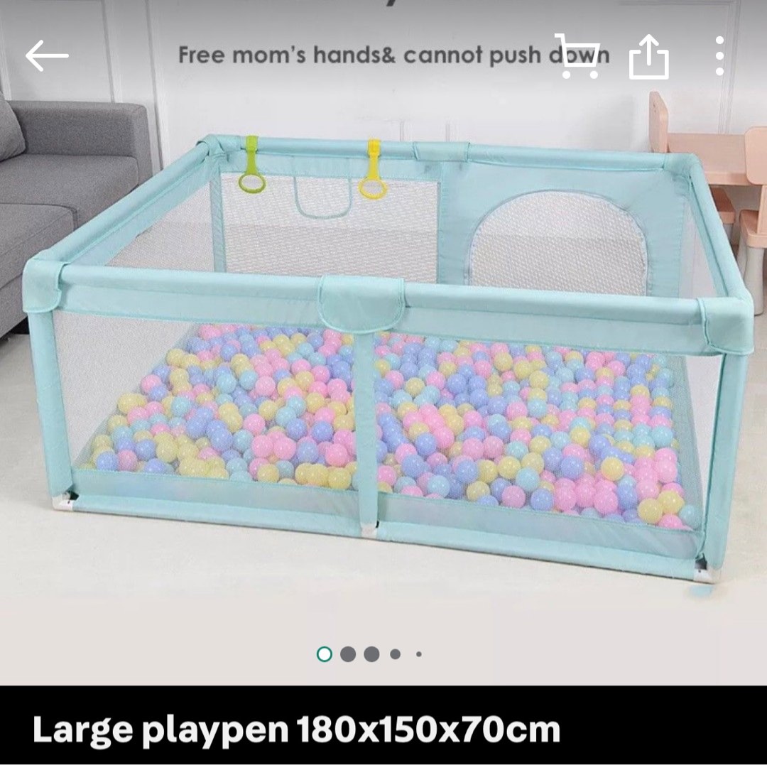 Playpen and ballpit balls + babybjorn potty trainer , Babies & Kids ...