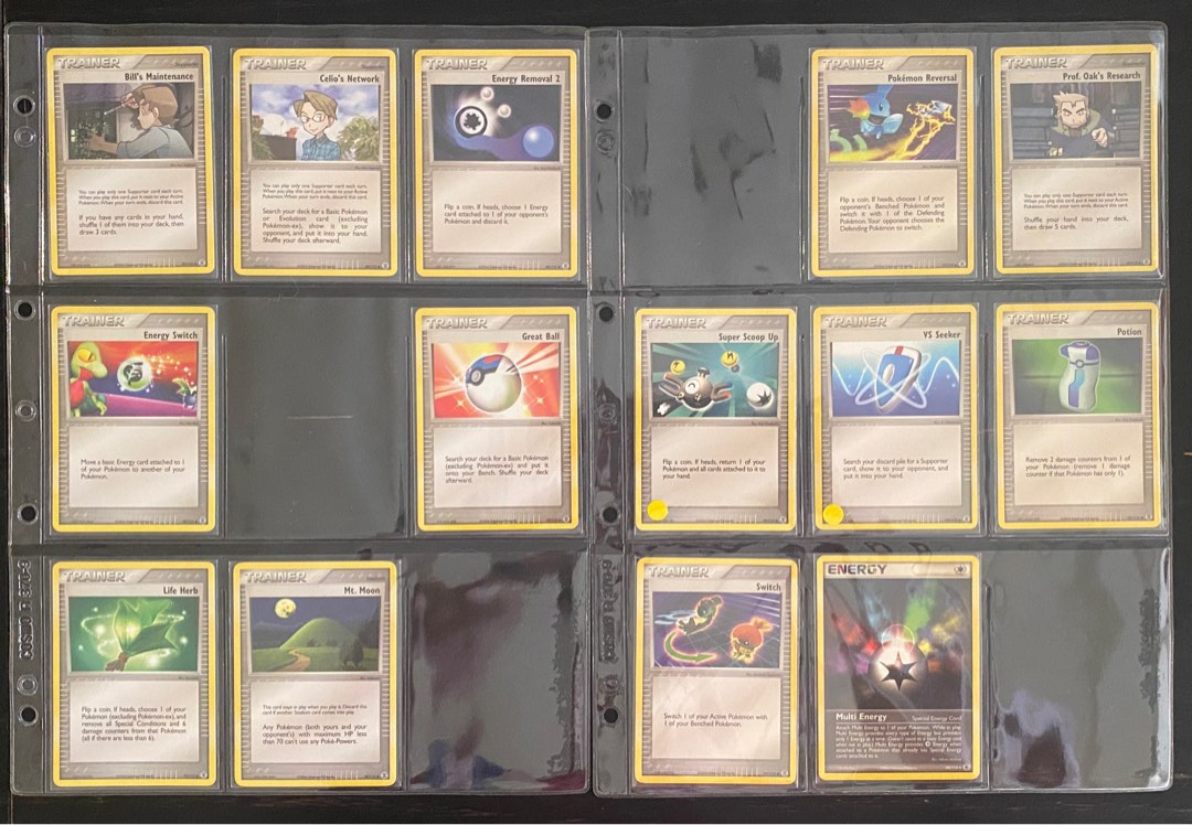 Pokemon Fire Red Lead Green Trainer & Energy Cards Set, 2004, Hobbies ...
