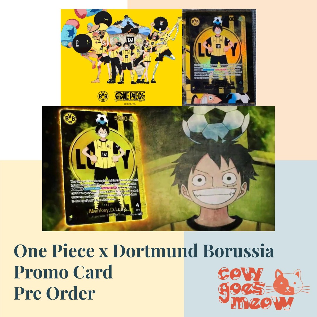 Last 2! Pre Order Luffy One Piece x Dortmund Borussia Collab Promo Card ...