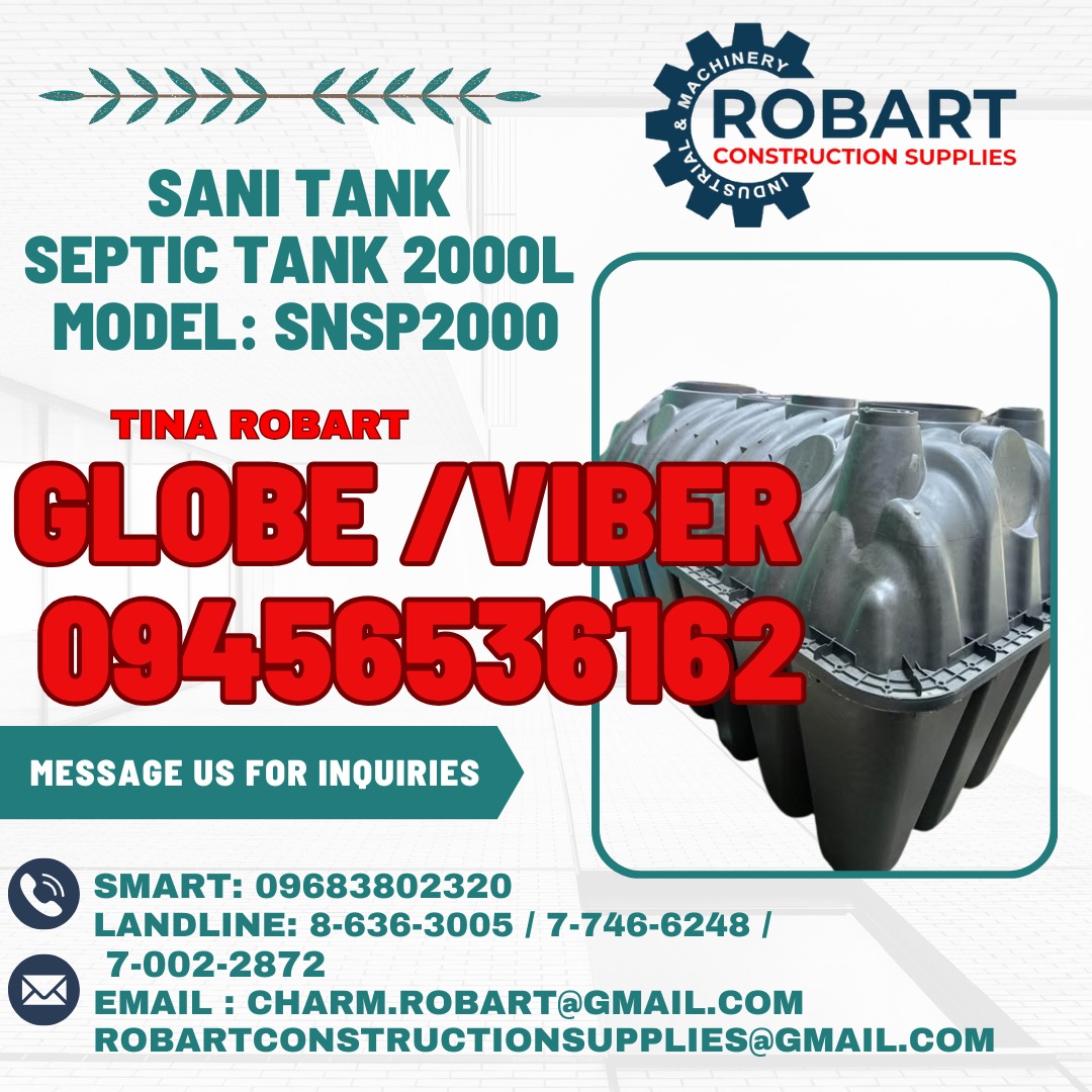 Sani Tank Septic Tank 2000L, Commercial & Industrial, Construction ...