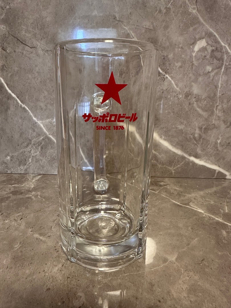 Sapporo yebisu suntory beer glass, 傢俬＆家居, 廚具和餐具, 廚水杯、水壺 - Carousell