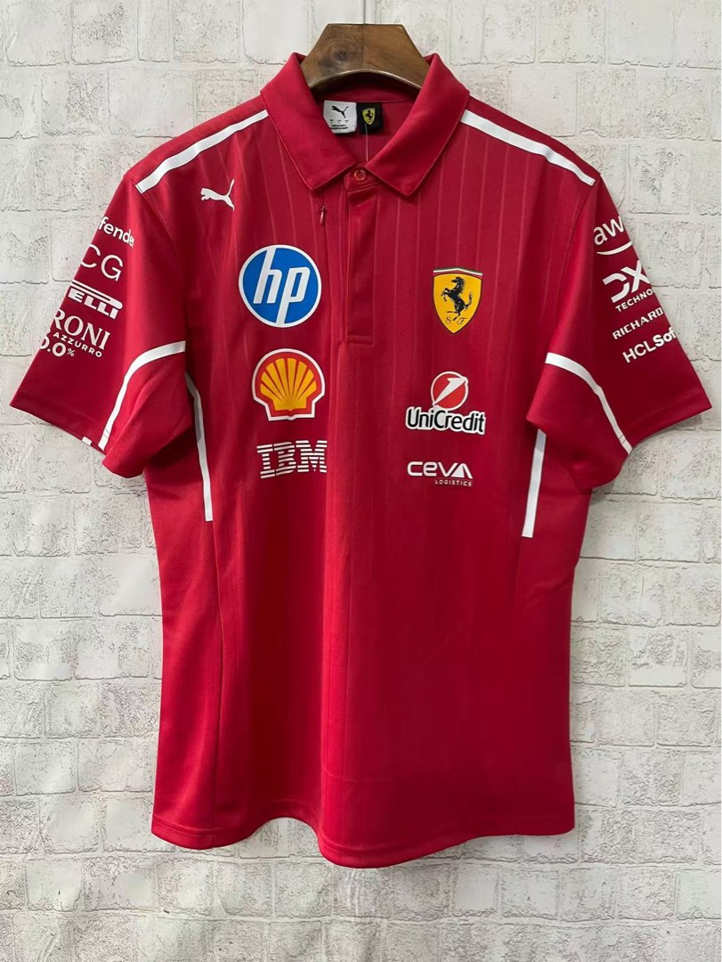 Scuderia Ferrari F1 Formula One Team Polo Shirt 2025, Men's Fashion ...