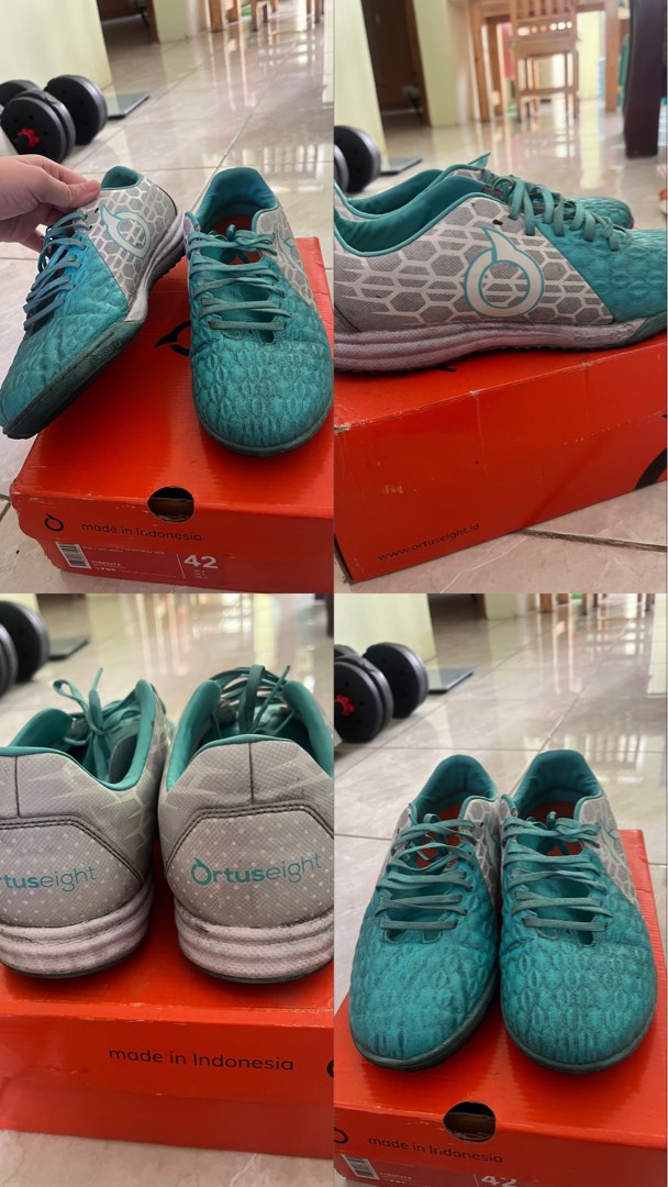 Sepatu Futsal Ortus Eight Size 42 Warna Hijau, Fesyen Pria, Sepatu ...