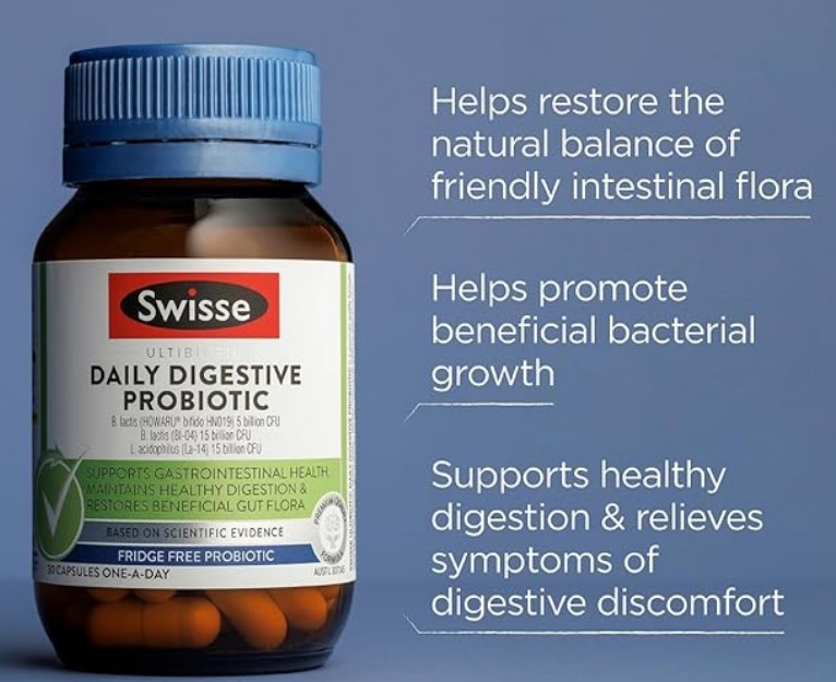 Swisse Ultibiotics - Daily Digestive Probiotic 30 Caps, Health ...
