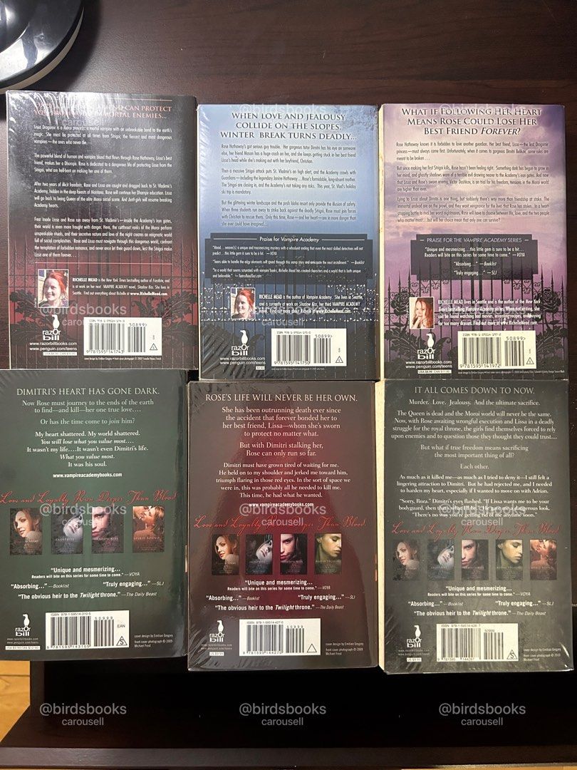 Vampire Academy (Book 1-6 Set) by Richelle Mead (Frostbite, Shadowkiss ...
