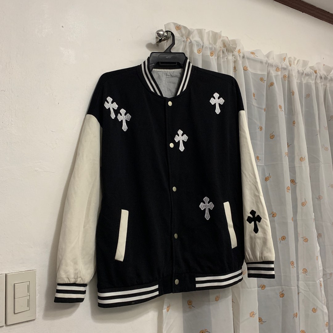 Varsity jacket chrome hearts vibes, Women's Fashion, Coats, Jackets and ...