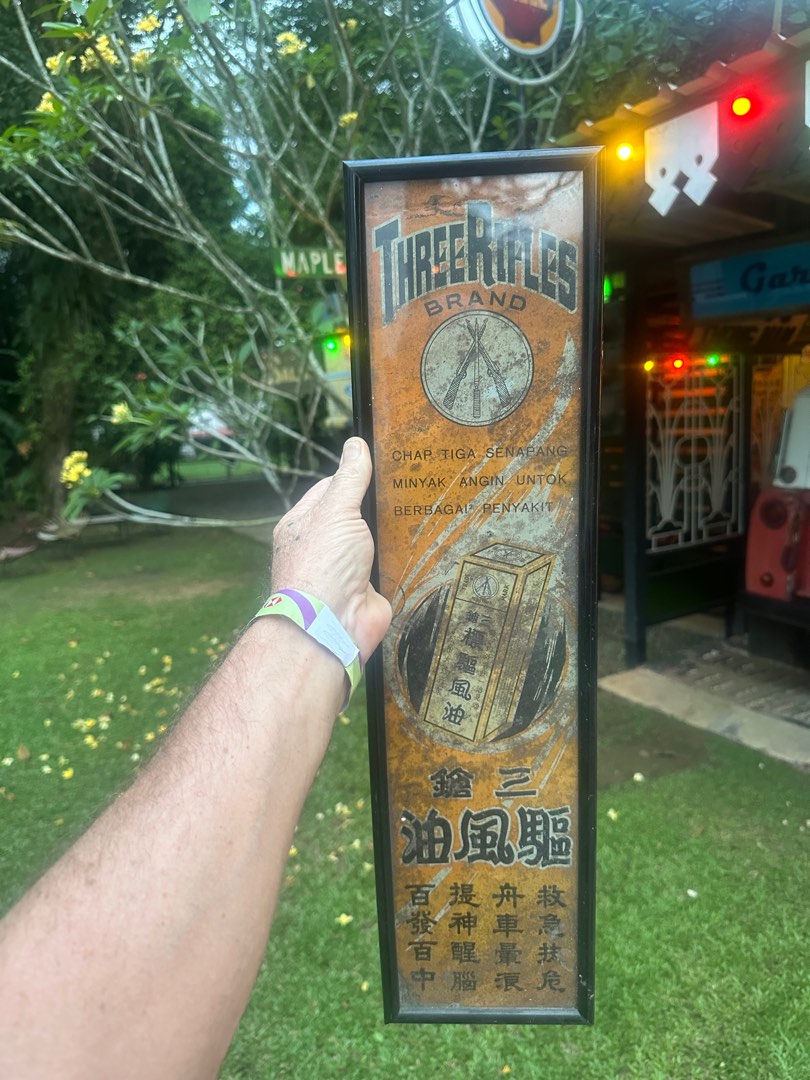 Vintage Three Rifles Brand Tin Advertising Sign Framed, Hobbies & Toys ...