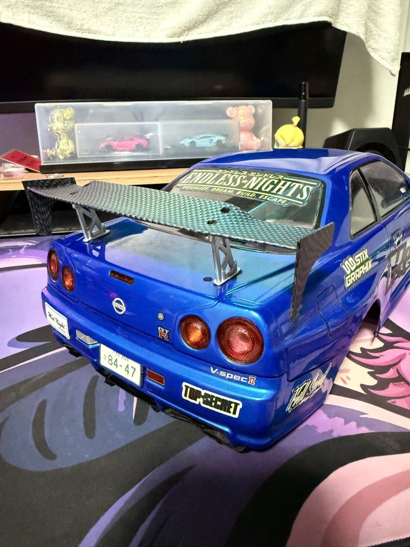 ‼️1:10 RC Killerbody shell R34 GTR (blue), Hobbies & Toys, Toys & Games ...
