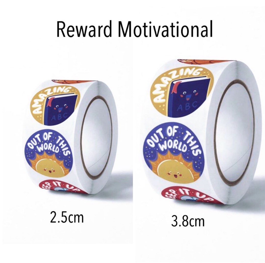 2.5cm/3.8cm Children Reward Motivational Stickers, Hobbies & Toys ...