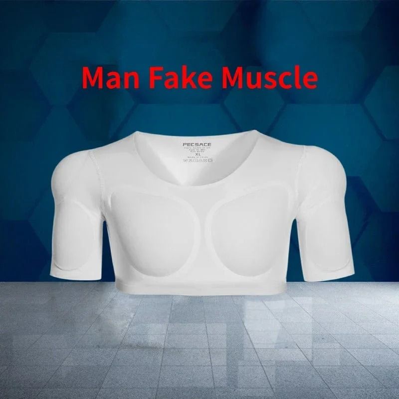 3D Fake Muscle T-Shirt Man Cosplay Arm Chest Underwear Party Body ...