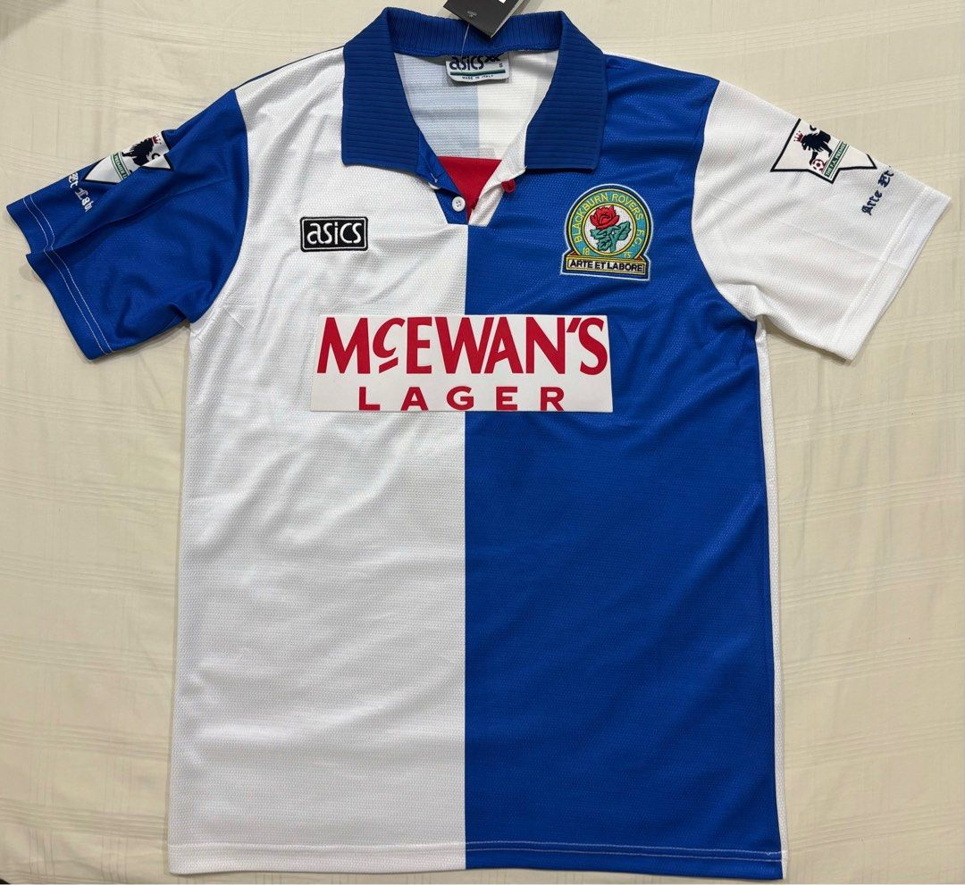 #9 SHEARER vintage retro blackburn rovers home kit football jersey, Men ...