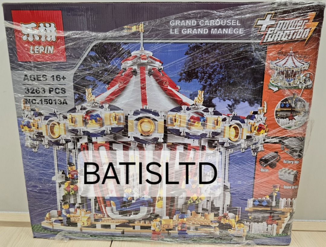 絕版全新 積木 旋轉木馬 15013A 送電動摩打 10196, 興趣及遊戲, 玩具 & 遊戲類 - Carousell