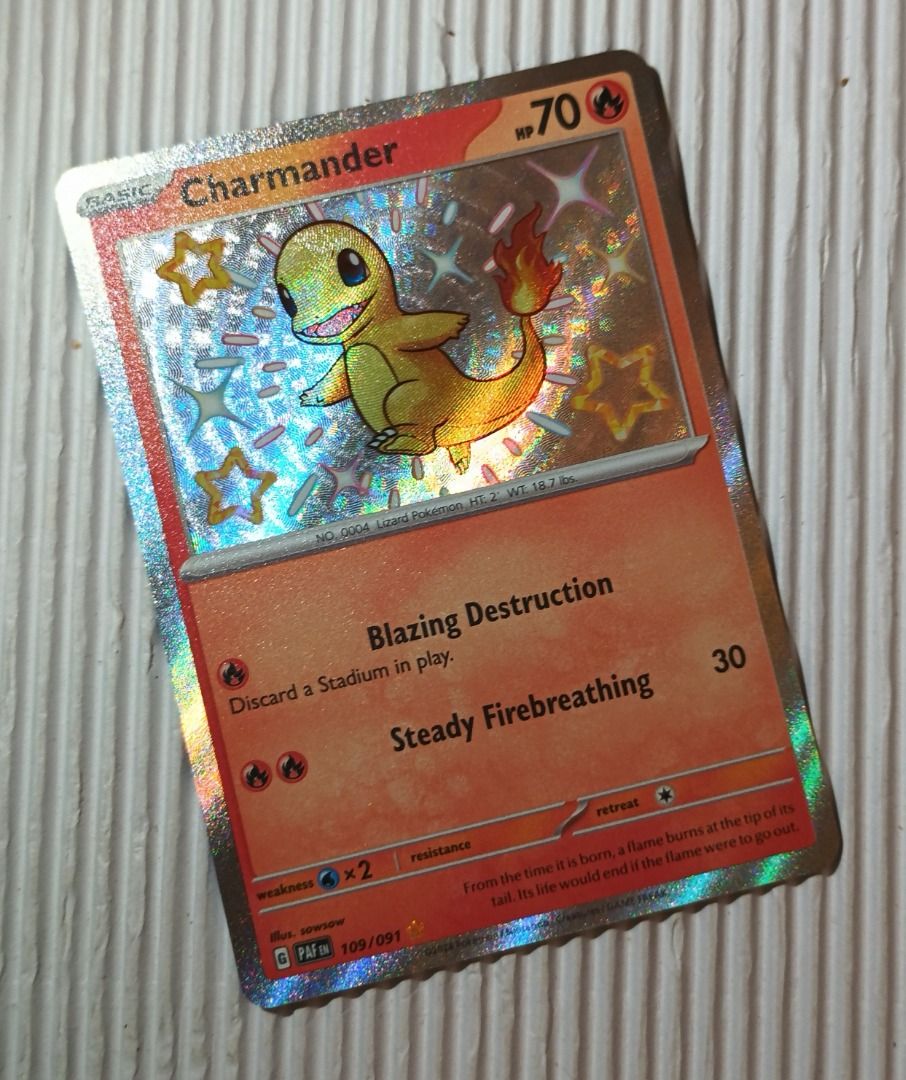 S33 閃亮小火龍 Charmander Shiny Rare $280 / 風妖精 Whimsicott Vstar $40 / 伊貝 ...