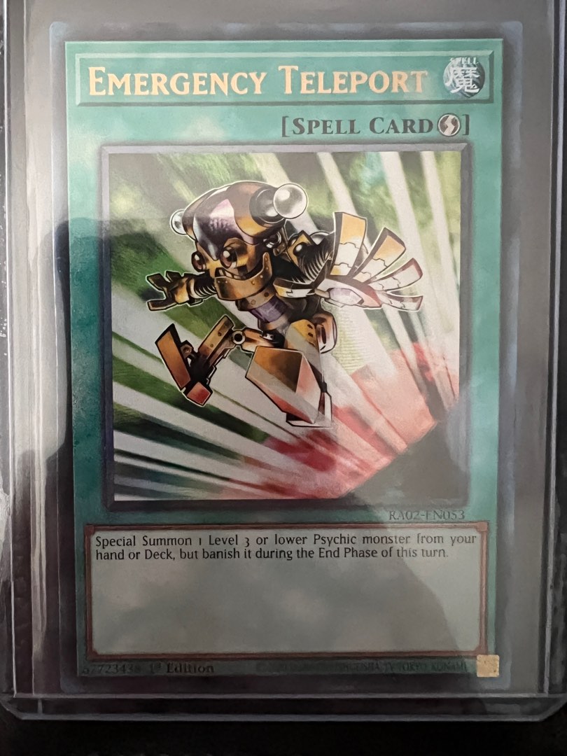 遊戲王 Yugioh: Emergency Teleport RA03 Prismatic Ultimate 1st, 興趣及遊戲, 玩具 ...