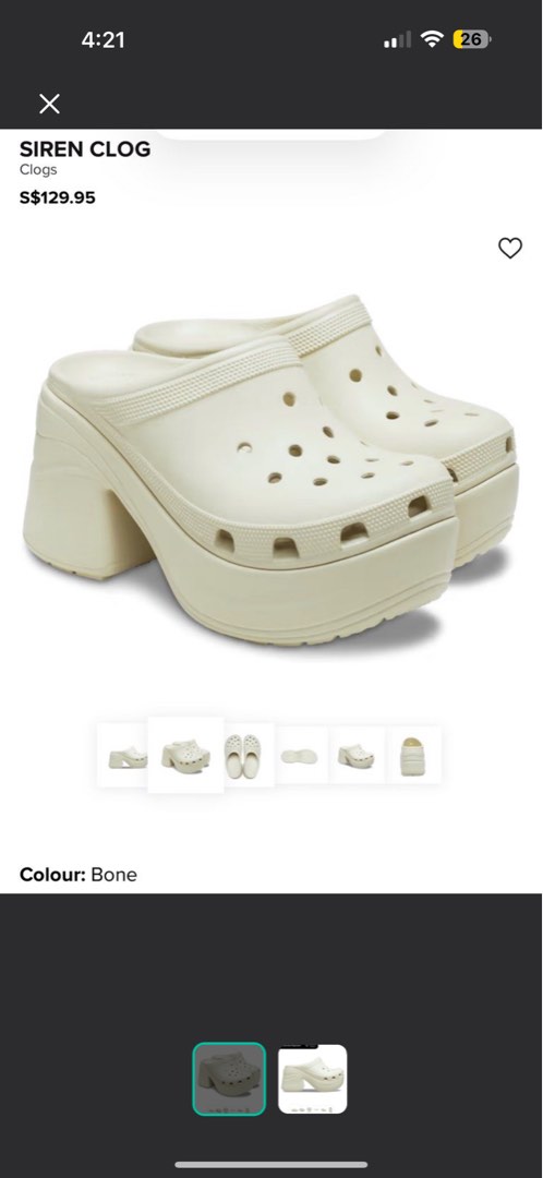 Authentic Siren Crocs, Women's Fashion, Footwear, Heels on Carousell