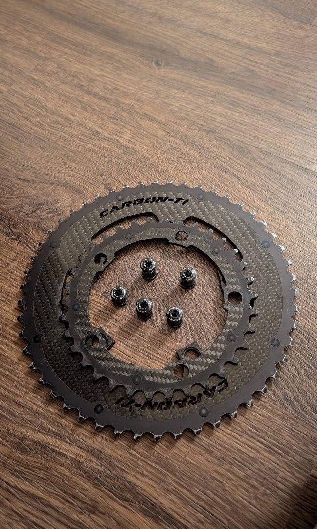 Carbon Ti Chainring 50/34 T Bicycle Foldie Mountain Road Bike Upgrade ...