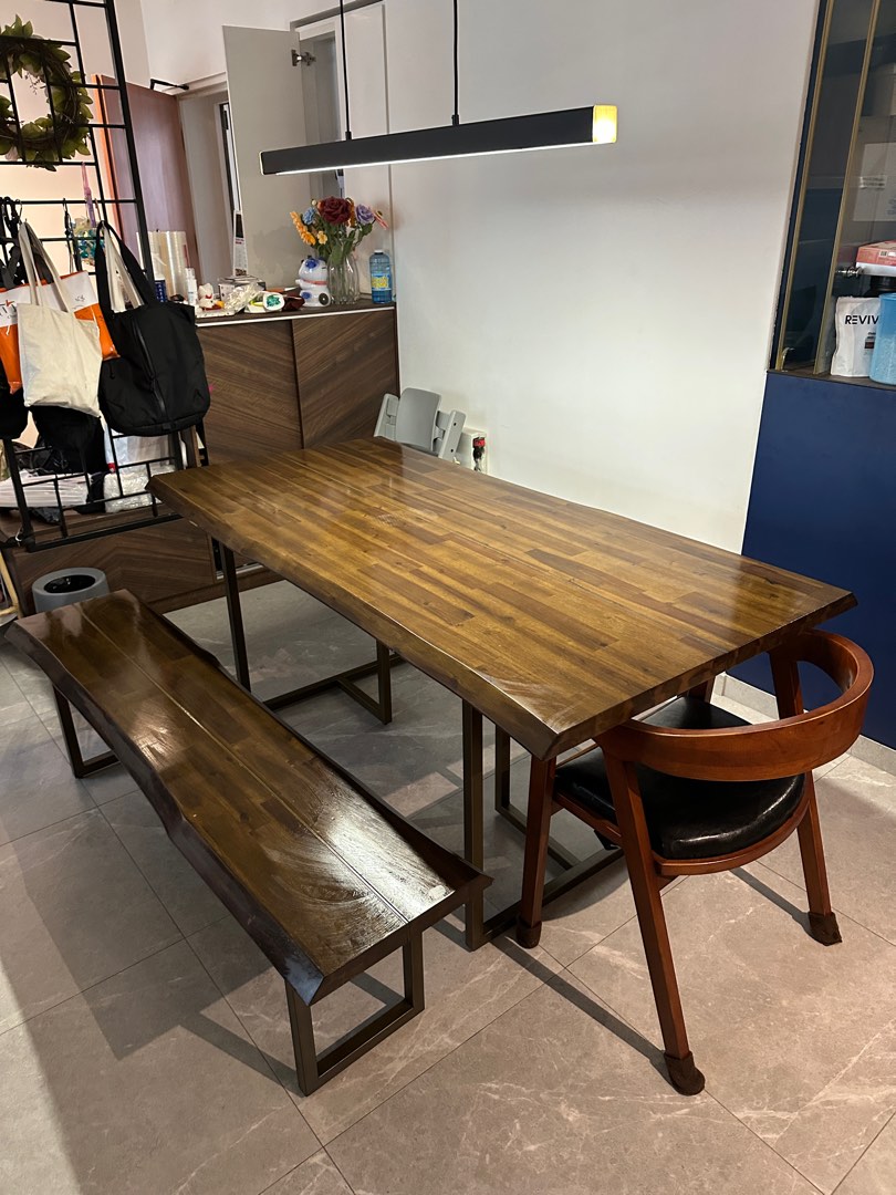 Castlery dining table set with bench, Furniture & Home Living ...