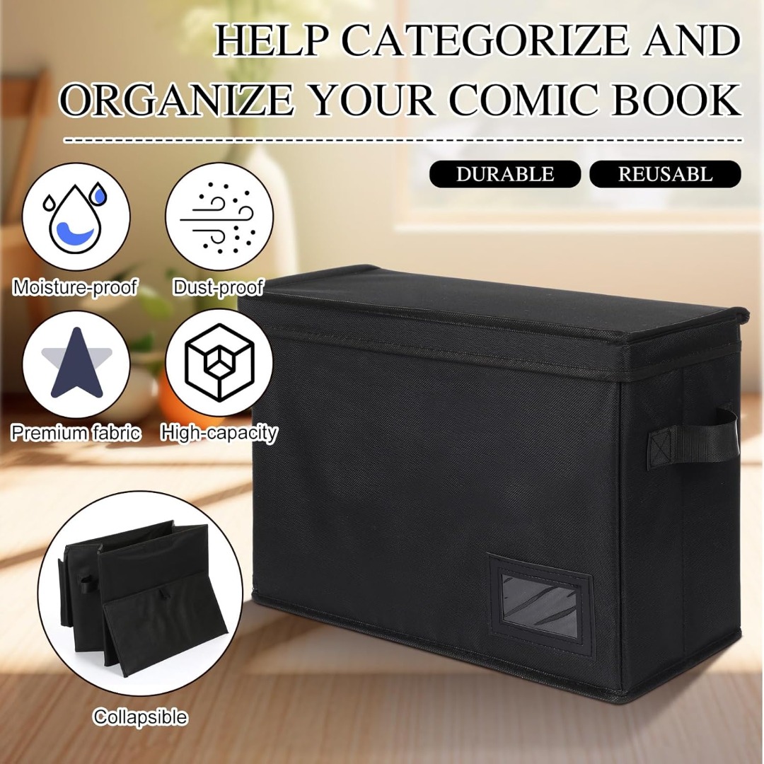 Collapsible / Stackable Short Comic Box (Holds about 150-175 comics) on ...