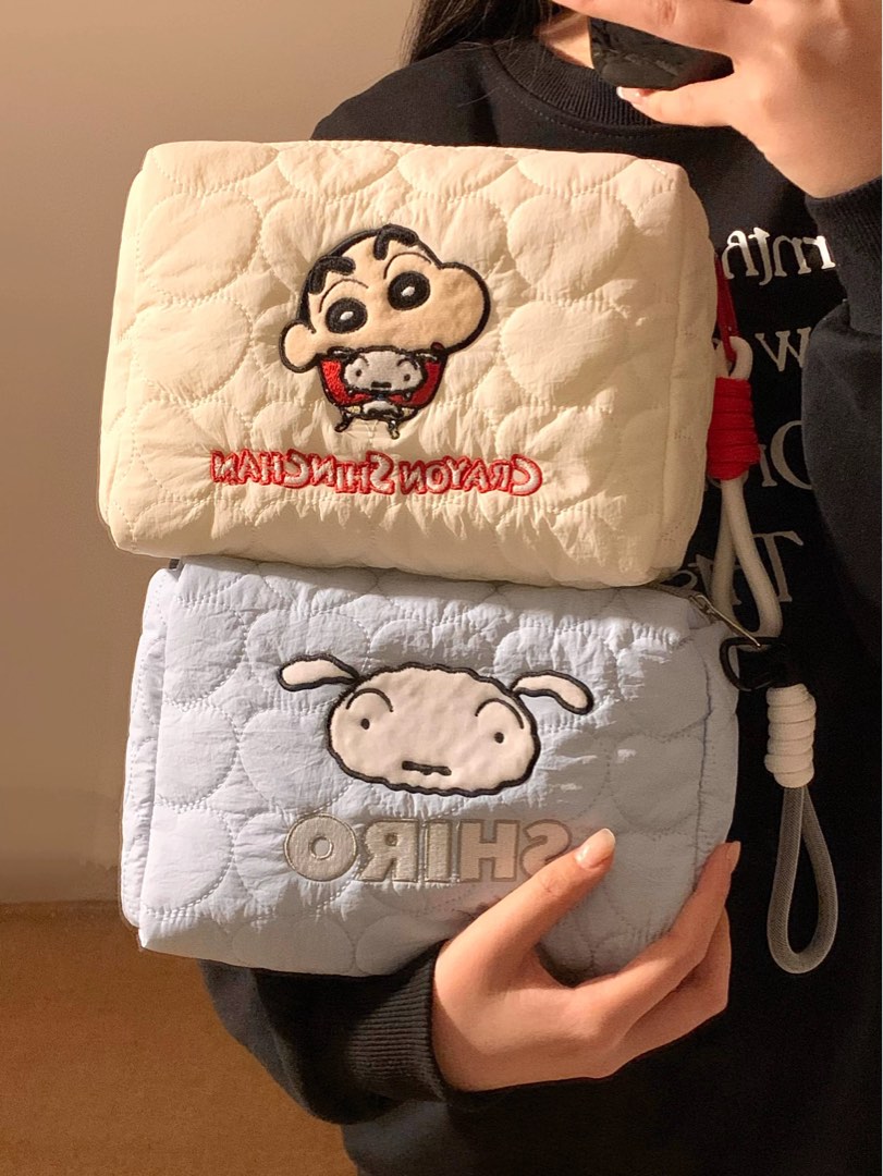 Crayon Shin Chan Handheld Makeup Bag, Women's Fashion, Bags & Wallets ...