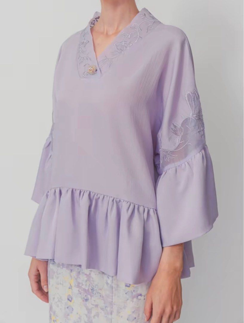 dplkl Karina Kurung Modern Draping in Lilac purple, Women's Fashion ...