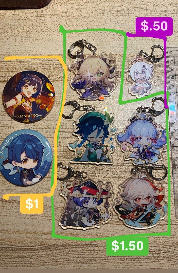 fandom merch ! genshin impact, bandori bang dream, nijisanji en, tbhk ...