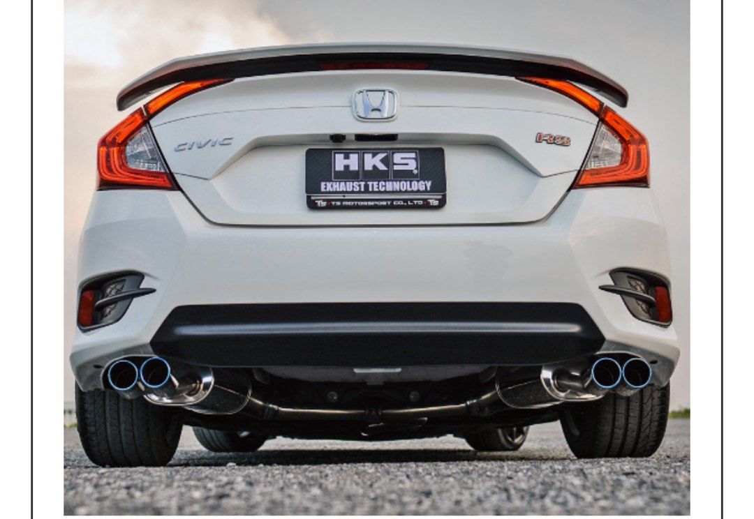 Honda Civic FC 1.5 HKS Quad Exhaust(LTA Approved), Car Accessories ...