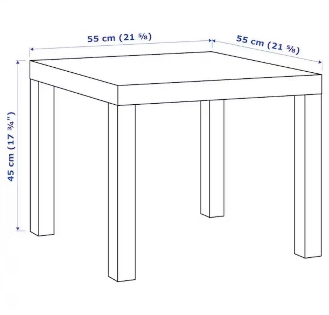 IKEA black square table, Furniture & Home Living, Kitchenware ...