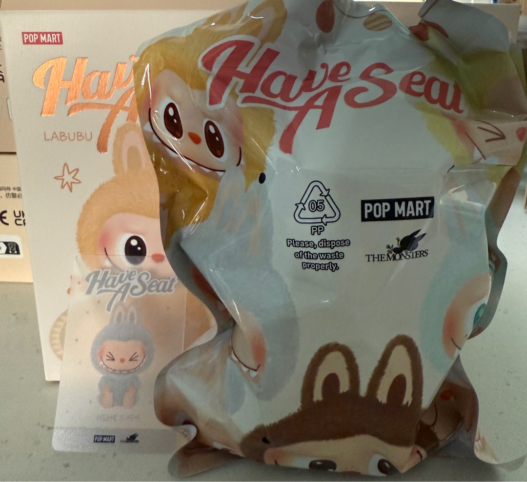 Labubu - HeHe (Have a Seat), Hobbies & Toys, Toys & Games on Carousell