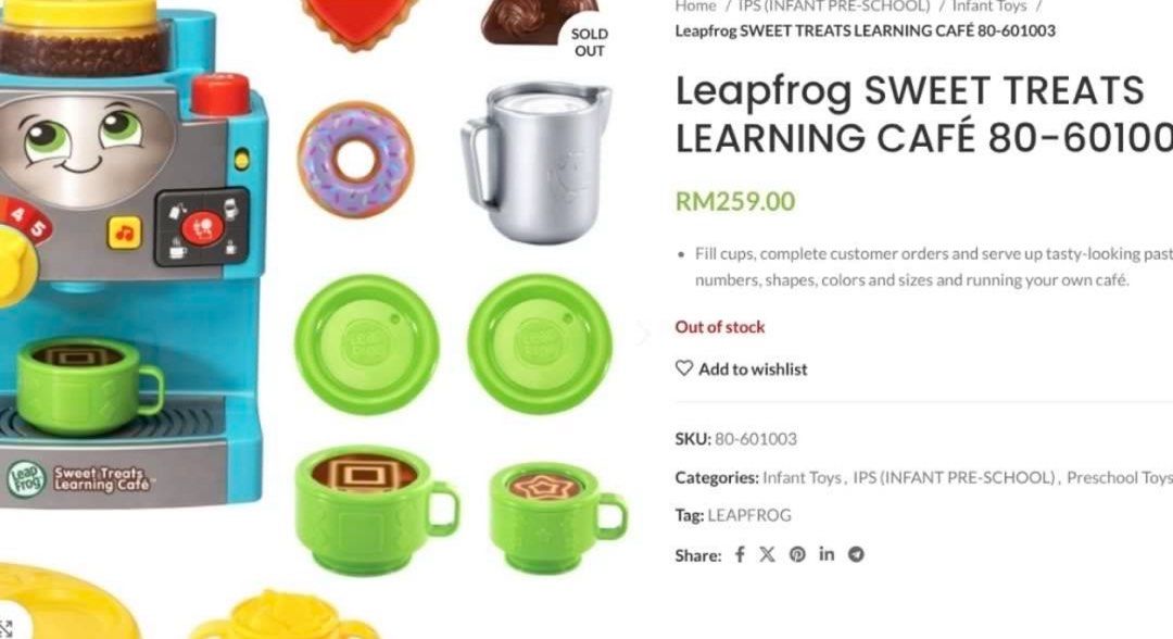 Leapfrog Coffee Machine, Babies & Kids, Infant Playtime on Carousell
