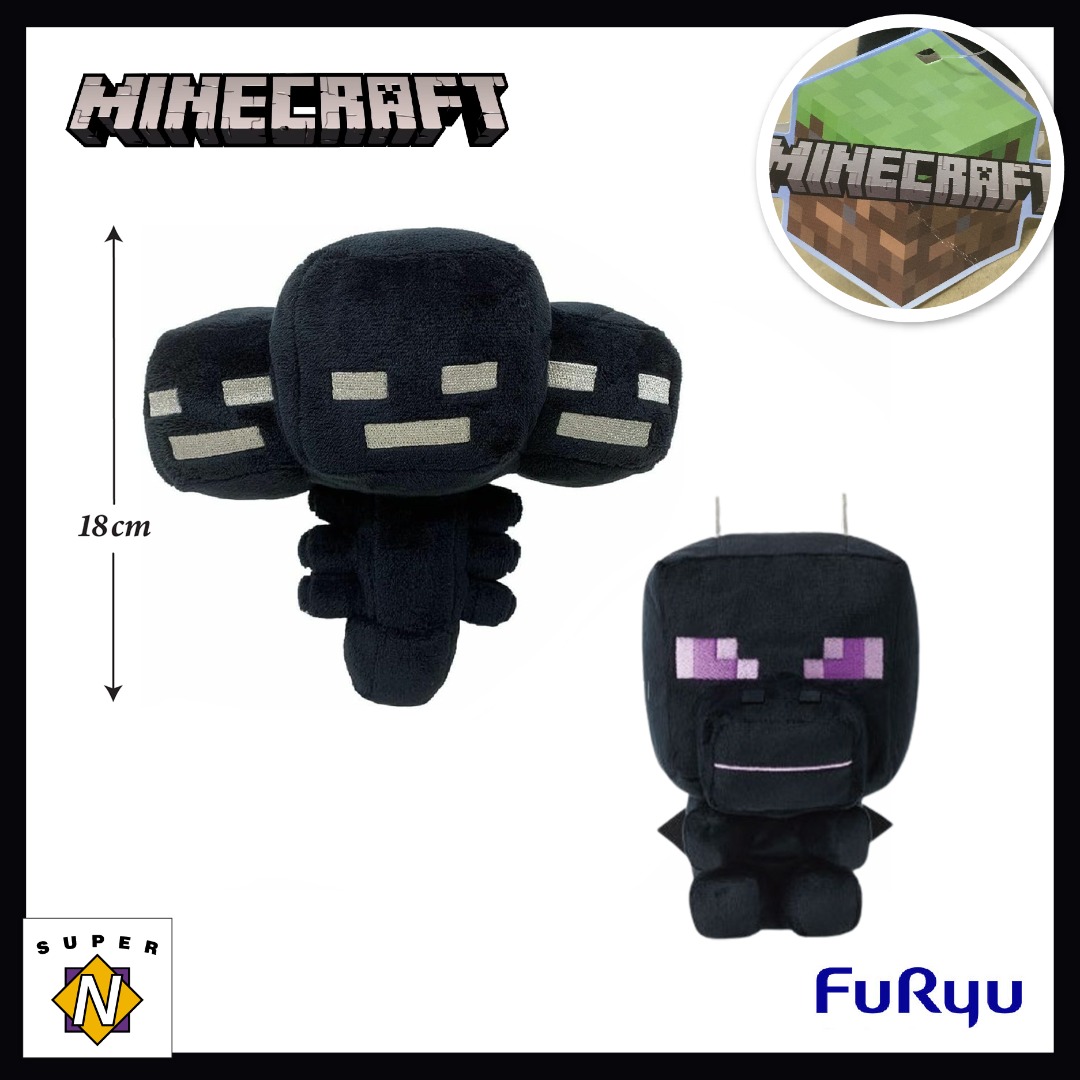 Minecraft ( by Mojang Studios ) - Wither & Ender Dragon Deformed Plush ...