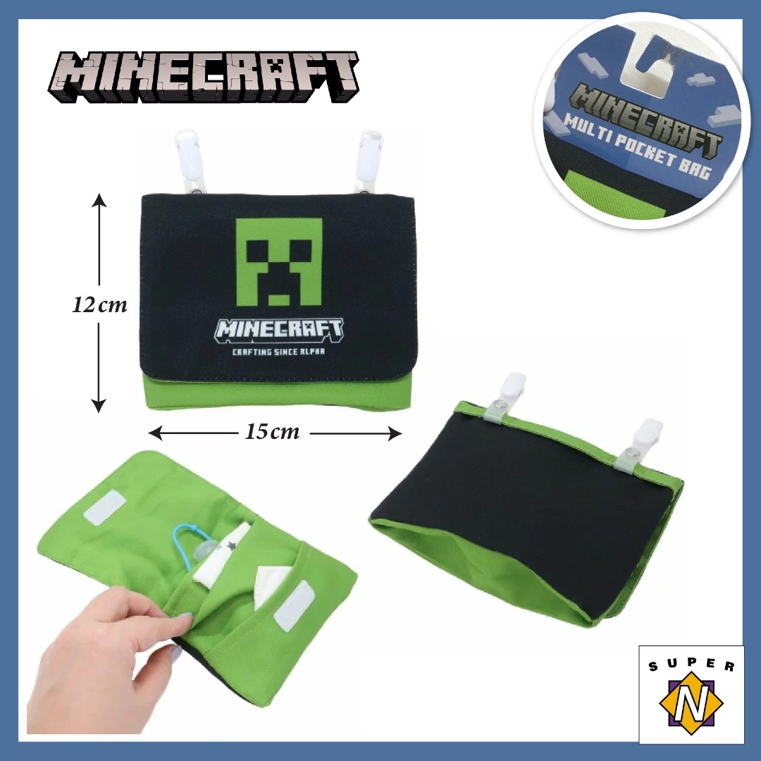 Minecraft ( by Mojang Studios ) - Creeper Multi Pocket Bag / 15cm ...