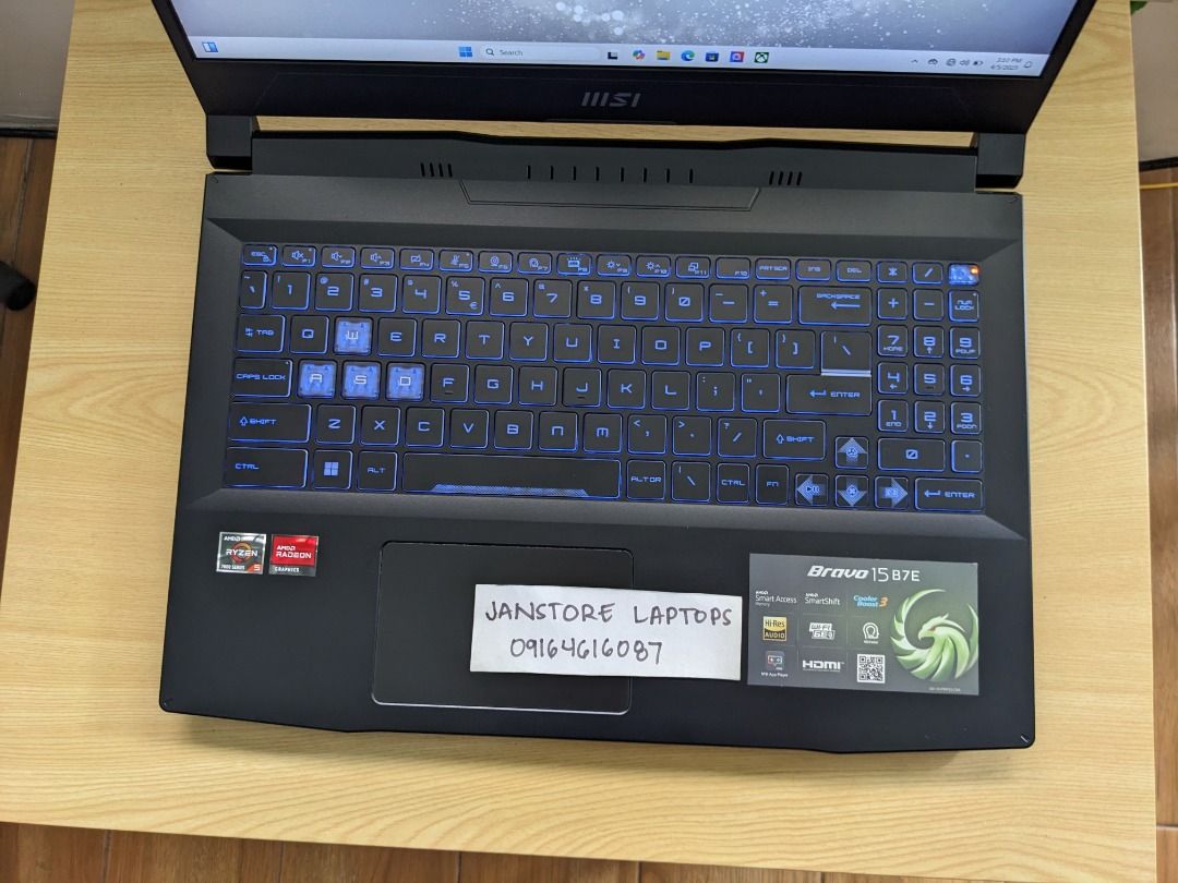 MSI Bravo 15 B7ED 144Hz AMD Ryzen 5 7535HS AMD Radeon RX6550M 4GB ...